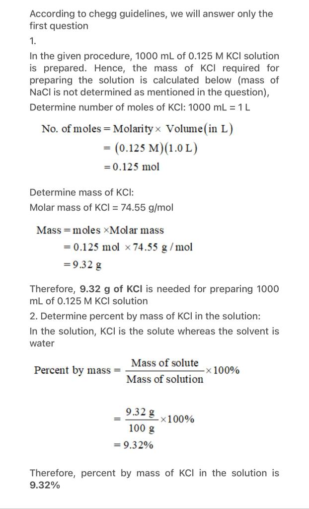 Solved 1. Laboratory Report Format The experiment reports | Chegg.com
