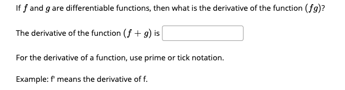 Solved If f and g are differentiable functions, then what is | Chegg.com