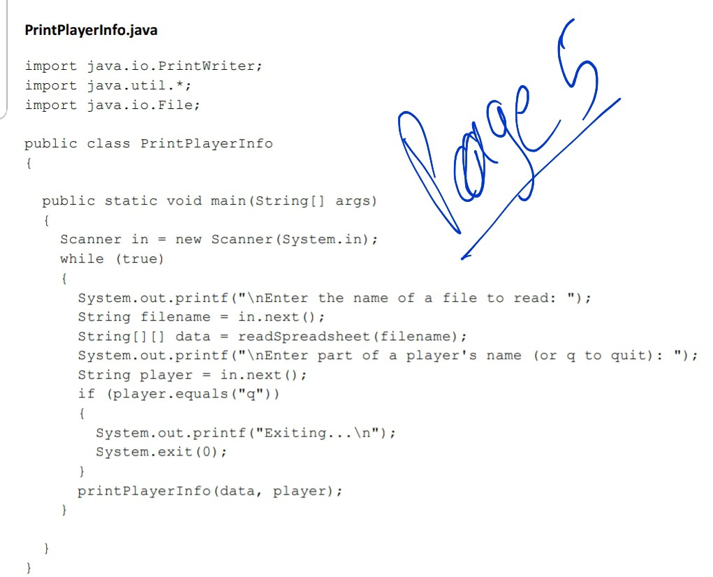 Solved Task 1 (25 pts.) File PrintPlayerlnfo.java given | Chegg.com