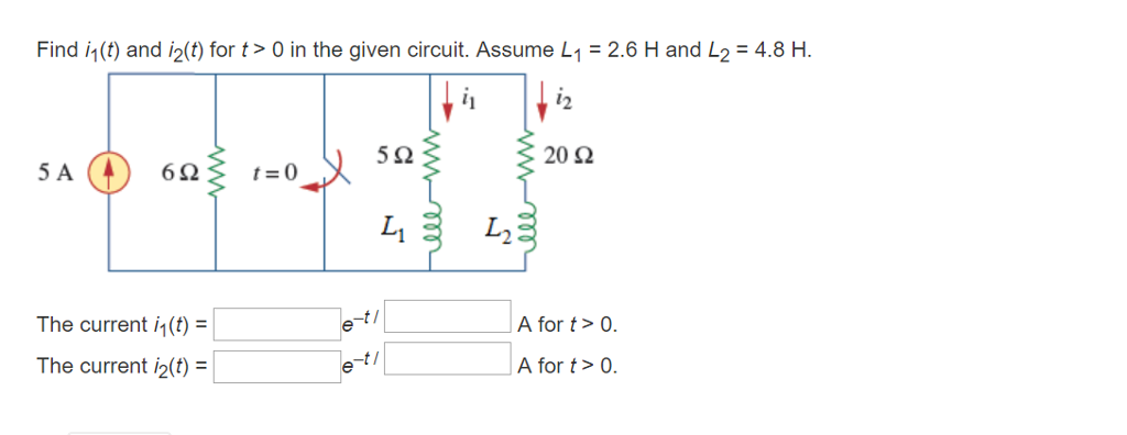 Solved Determine the inductor current i(t) for both t = | Chegg.com