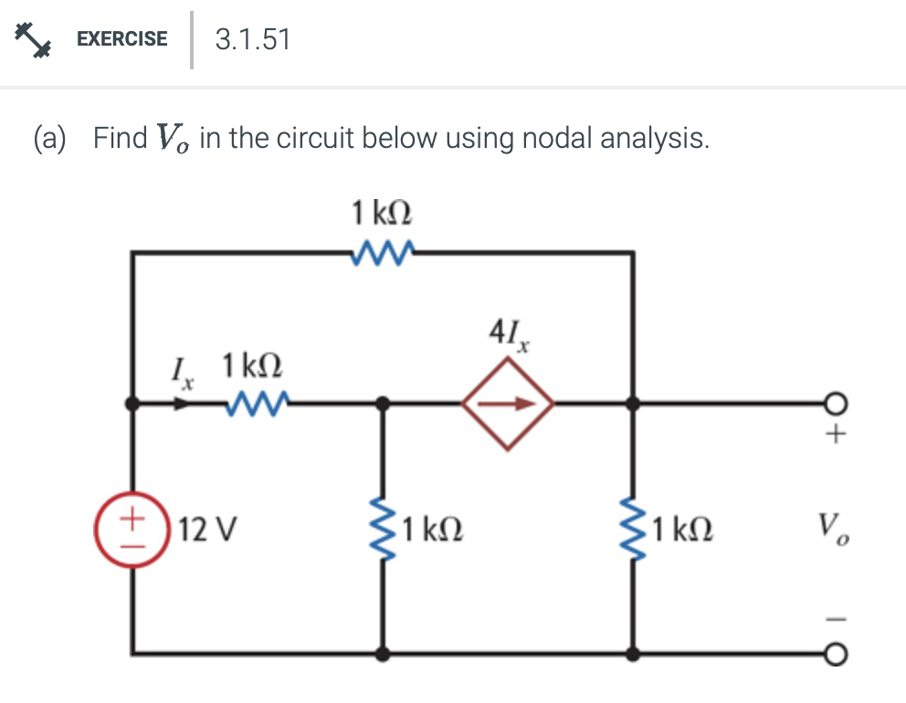 Solved (a) Find Vo in the circuit below using nodal | Chegg.com