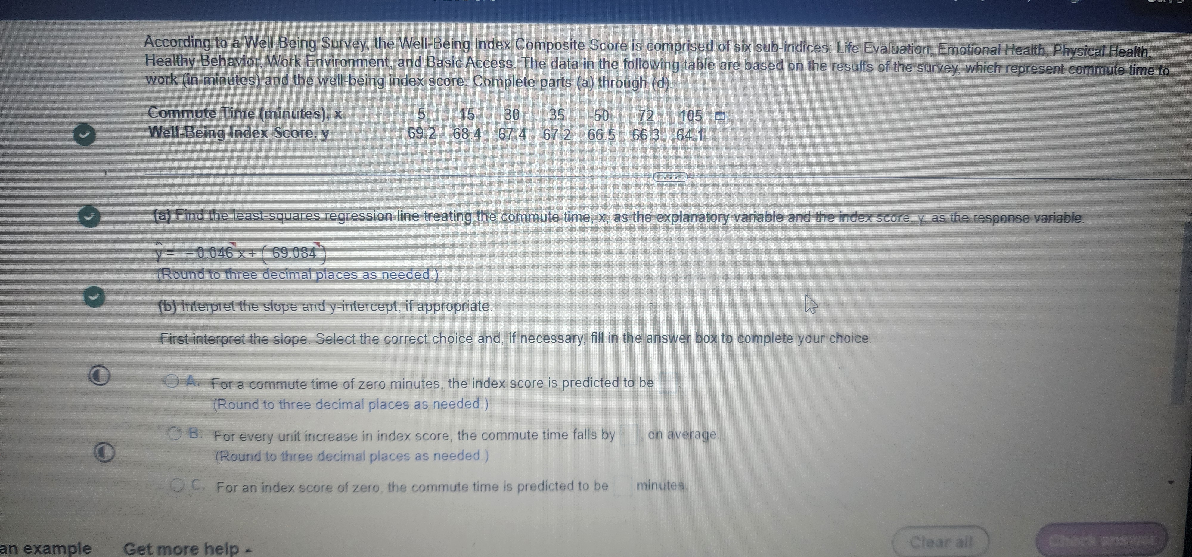 Solved According to a Well-Being Survey, the Well-Being | Chegg.com