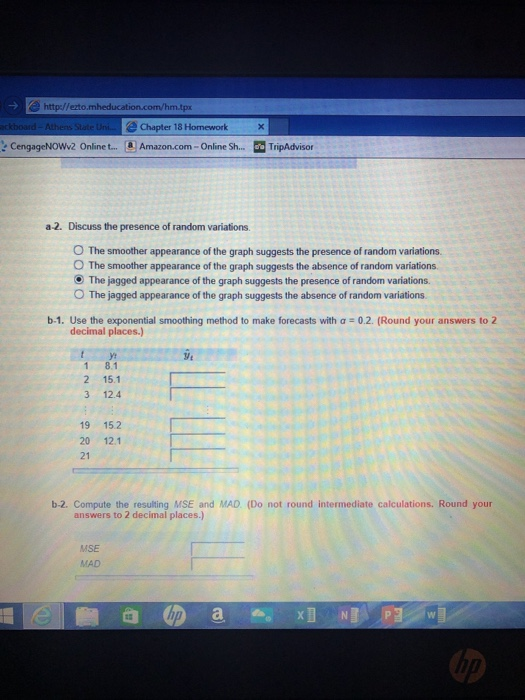 Solved BUSINESS STATISTICS Chapter 18 Homework Question 4 | Chegg.com