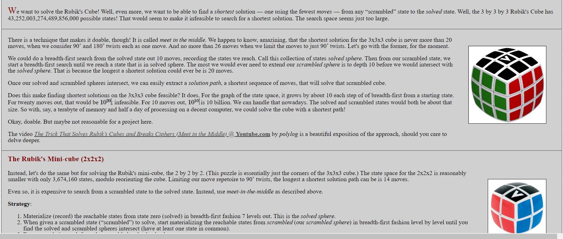Using Prolog solve a Rubik's cube 2x2x2 with | Chegg.com