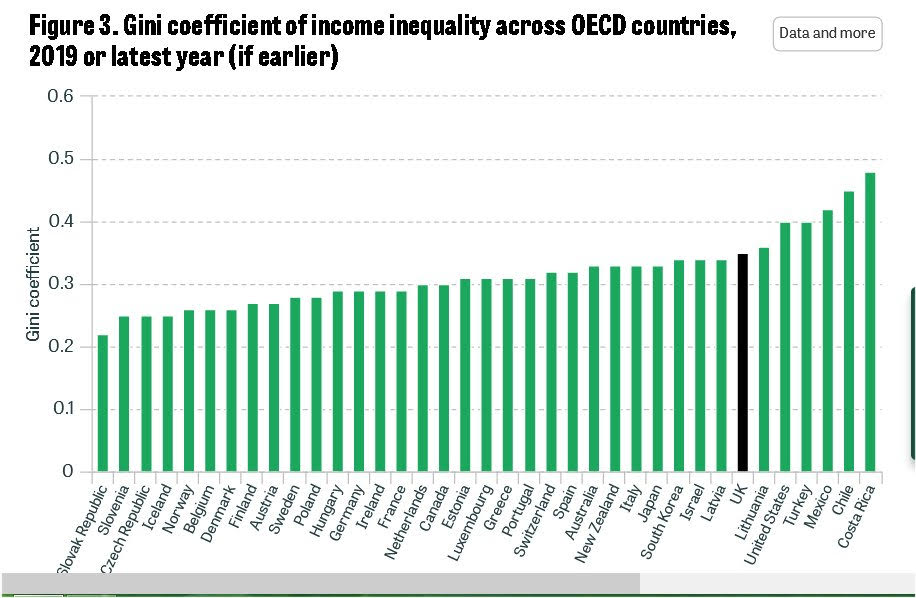 Solved The graph above shows the Gini coefficients of OECD | Chegg.com
