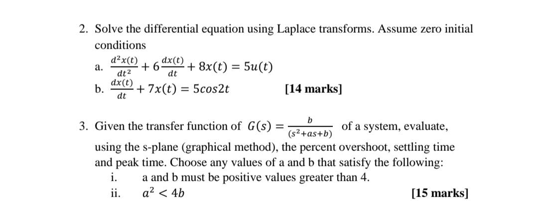 Solved 2. Solve the differential equation using Laplace | Chegg.com