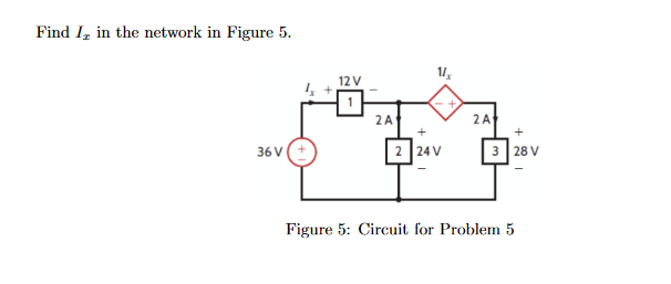 Solved Find Ix in the network in Figure 5. Figure 5: Circuit | Chegg.com