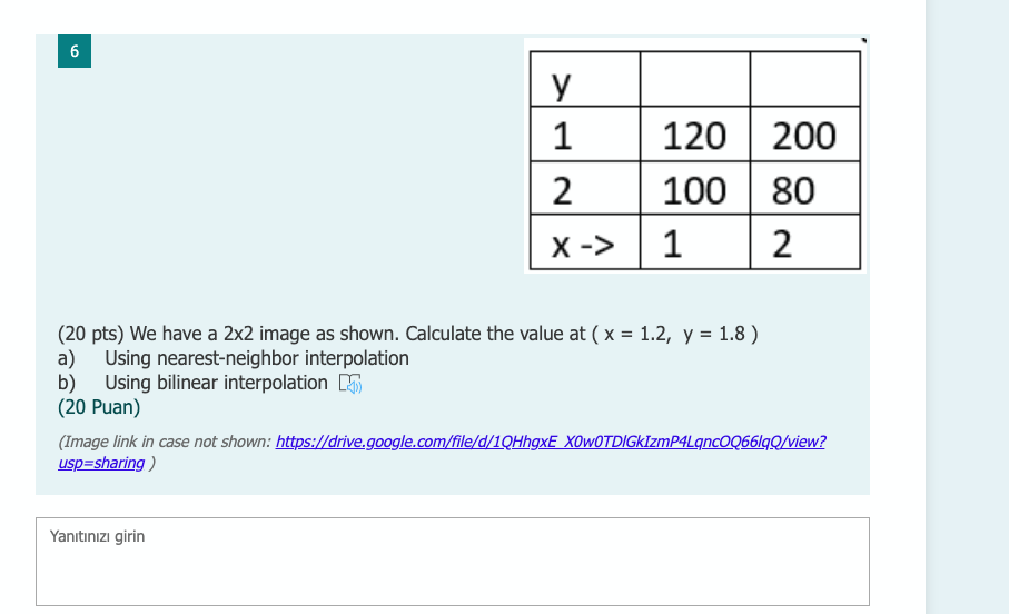 Solved 6 у 1 120 100 1 200 80 2 X-> (20 pts) We have a 2x2 | Chegg.com