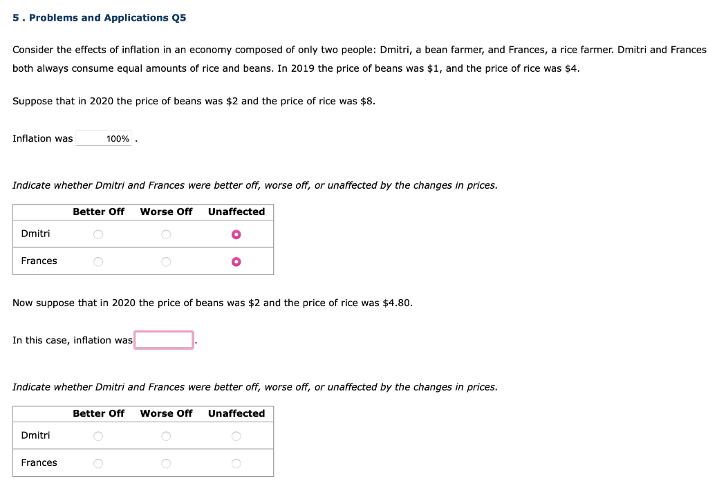 Solved 5. Problems and Applications Q5 Consider the effects | Chegg.com