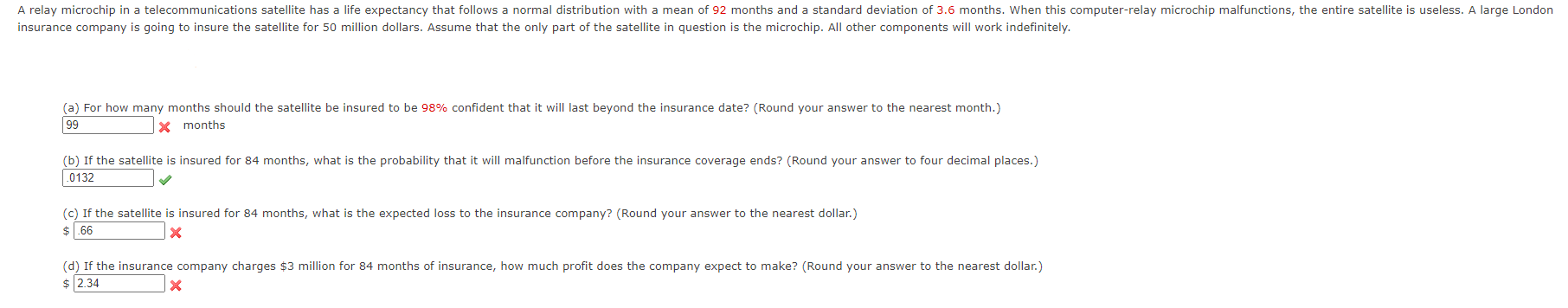 Solved A relay microchip in a telecommunications satellite | Chegg.com