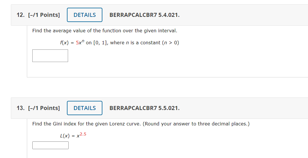 Solved 12. [-/1 Points] DETAILS BERRAPCALCBR7 5.4.021. Find | Chegg.com