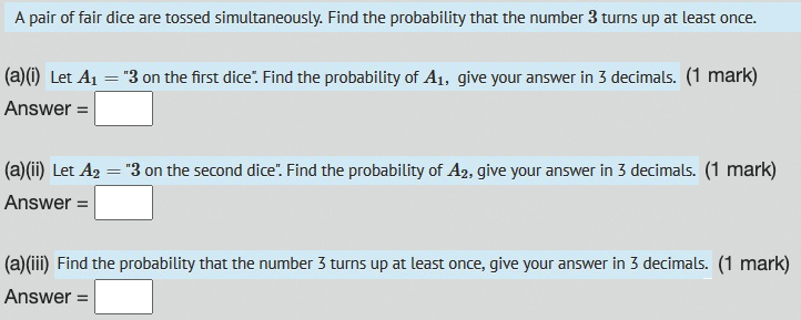 Solved A pair of fair dice are tossed simultaneously. Find | Chegg.com