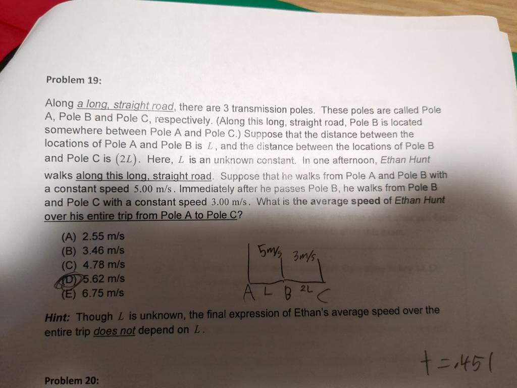 Solved Along a long, straight road, there are 3 transmission | Chegg.com