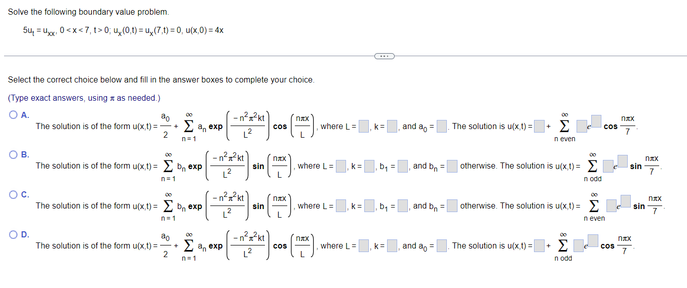 Solved Solve the following boundary value problem. | Chegg.com