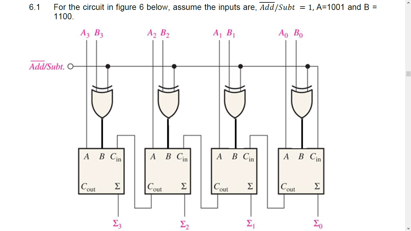 Solved 6.1. For the circuit in figure 6 below, assume the | Chegg.com