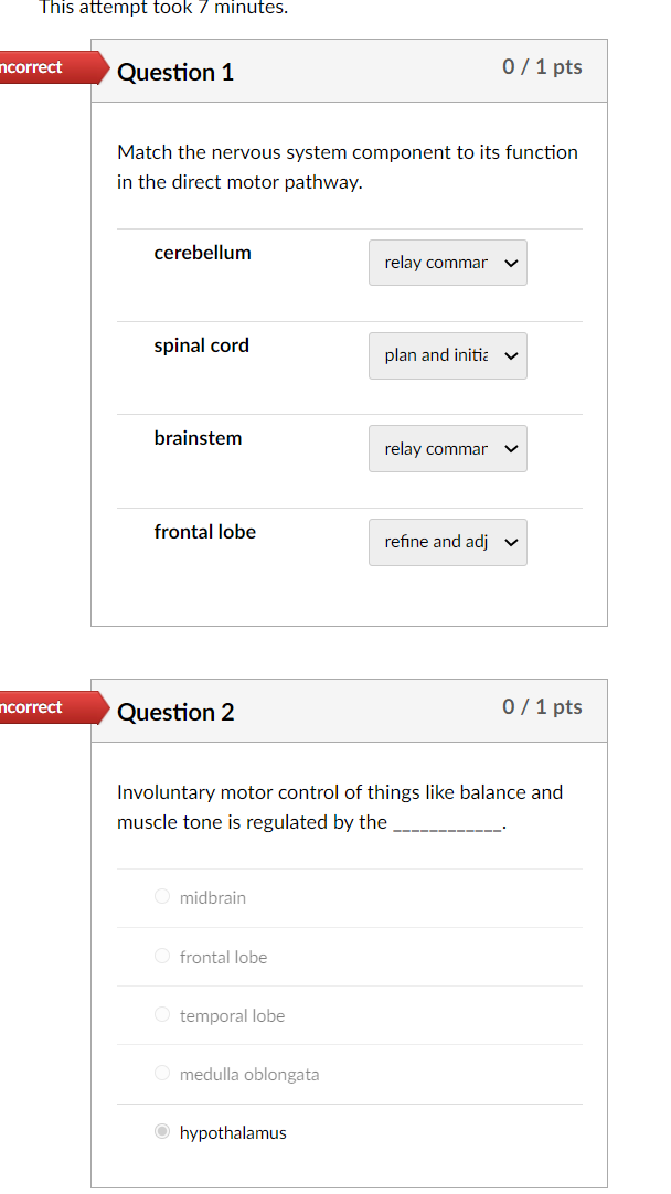 Solved This attempt took 7 minutes. ncorrect Question 1 0 / | Chegg.com Solved This attempt took 7 minutes. ncorrect Question 1 0 / | Chegg.com