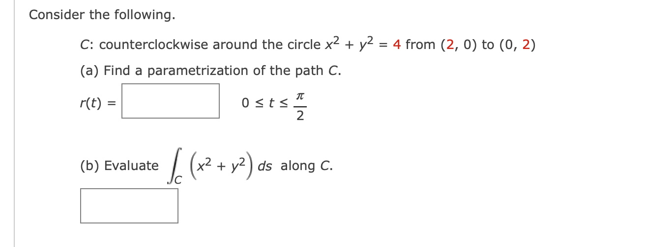 Solved onsider the following. C: counterclockwise around the | Chegg.com