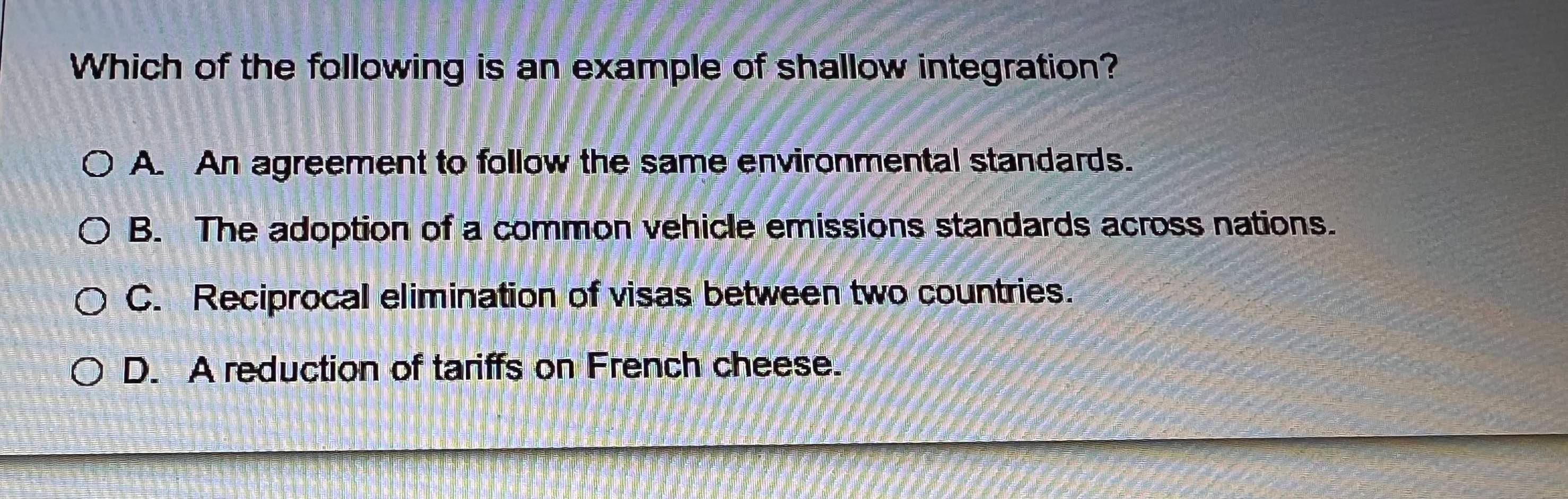 Solved Which of the following is an example of shallow | Chegg.com