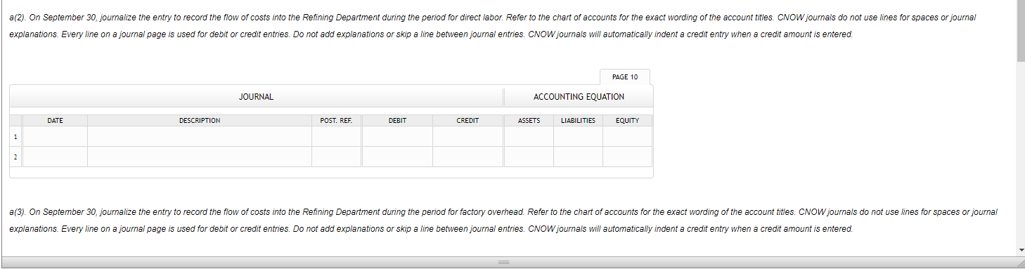 explanations. Every line on a journal page is used | Chegg.com