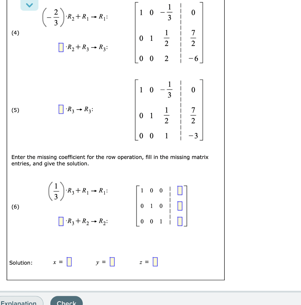 Solved Here is the augmented matrix: ⎣⎡3032−240−137−78⎦⎤ | Chegg.com