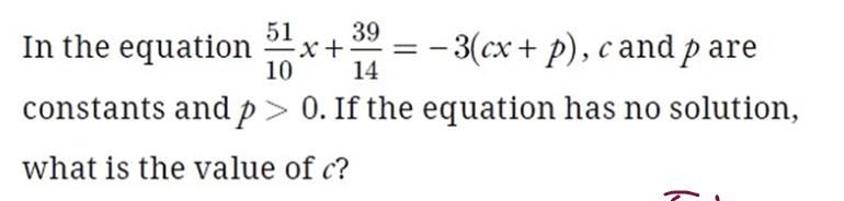 Solved In the equation 5110x+3914=-3(cx+p),c ﻿and p | Chegg.com