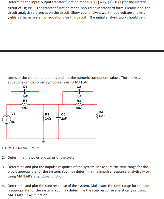 [solved] 1 Determine The Input Output Transfer Function Mo