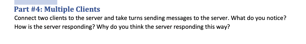 Solved Socket Programming: TCP Client and Server Part \#1 | Chegg.com
