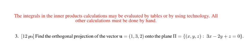 Solved The integrals in the inner products calculations may | Chegg.com