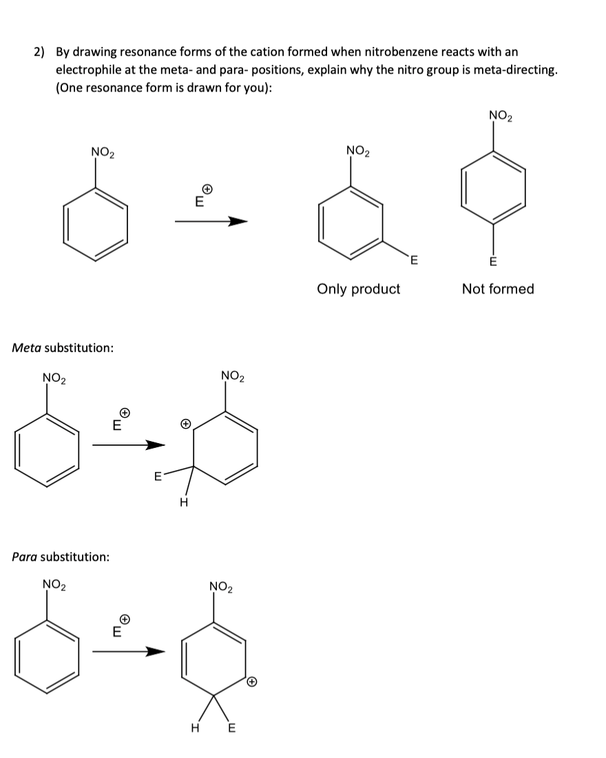 Solved 2) By drawing resonance forms of the cation formed | Chegg.com