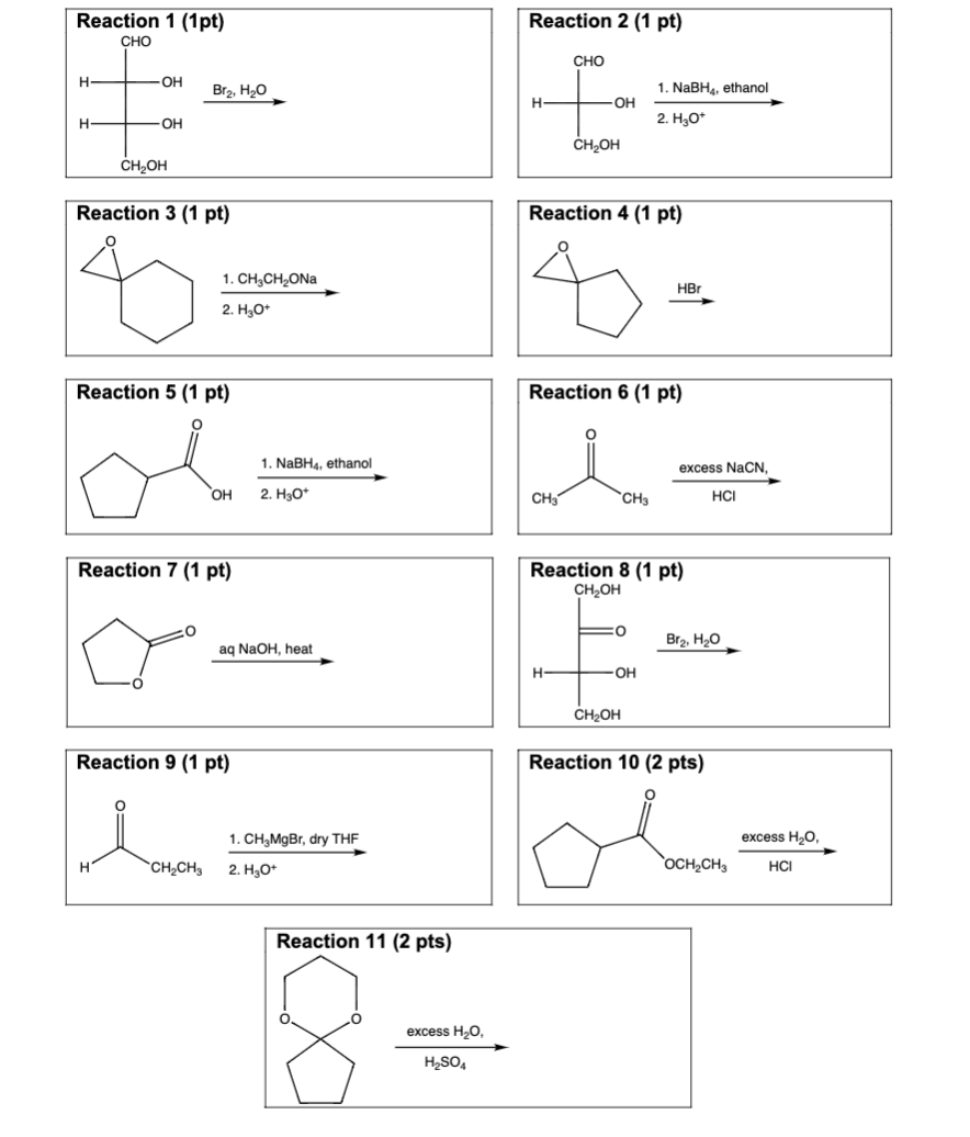 Solved Draw* only the major organic product(s) of Reactions | Chegg.com