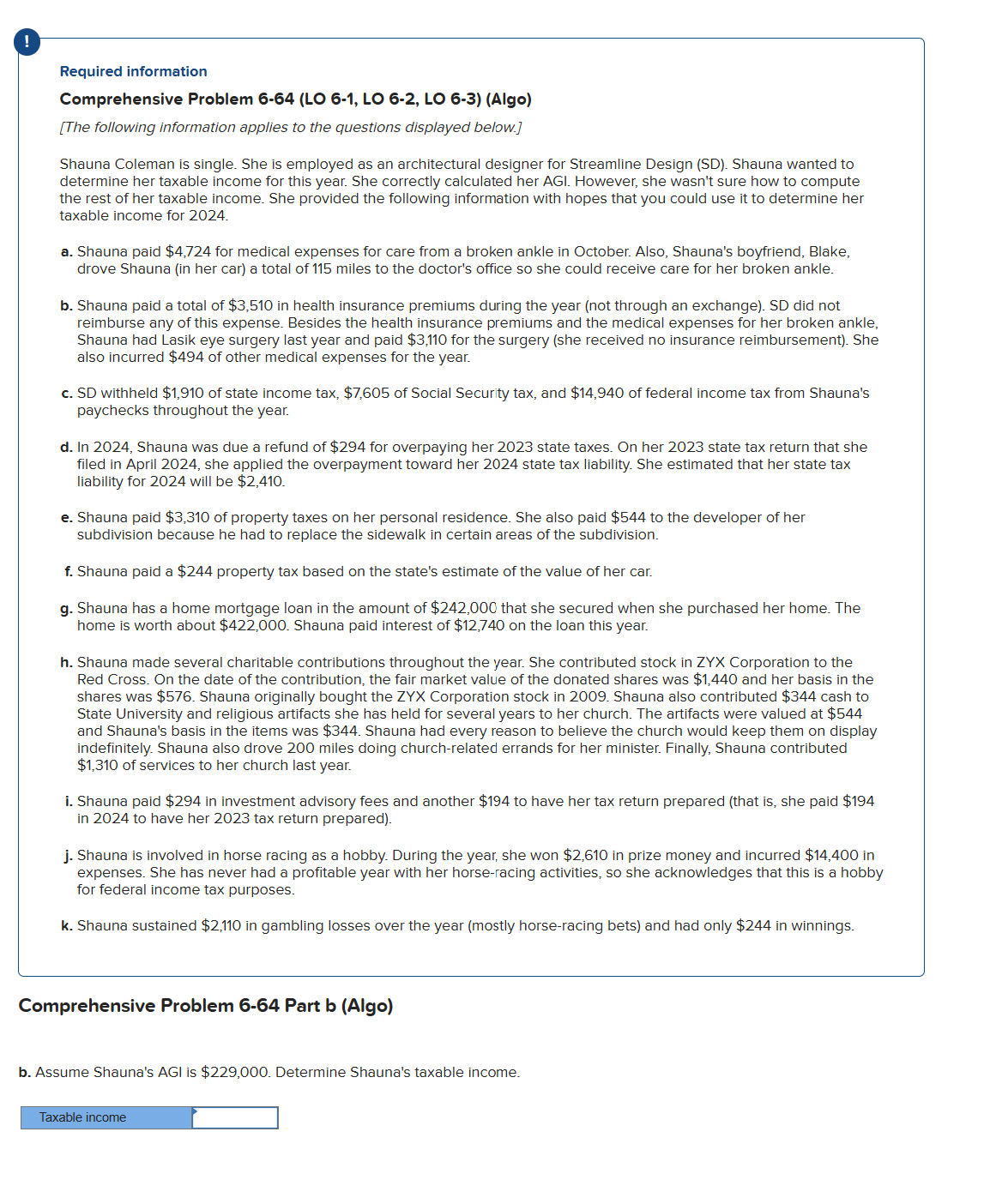 Solved Comprehensive Problem 6-64 ﻿Part b (Algo)b. ﻿Assume | Chegg.com