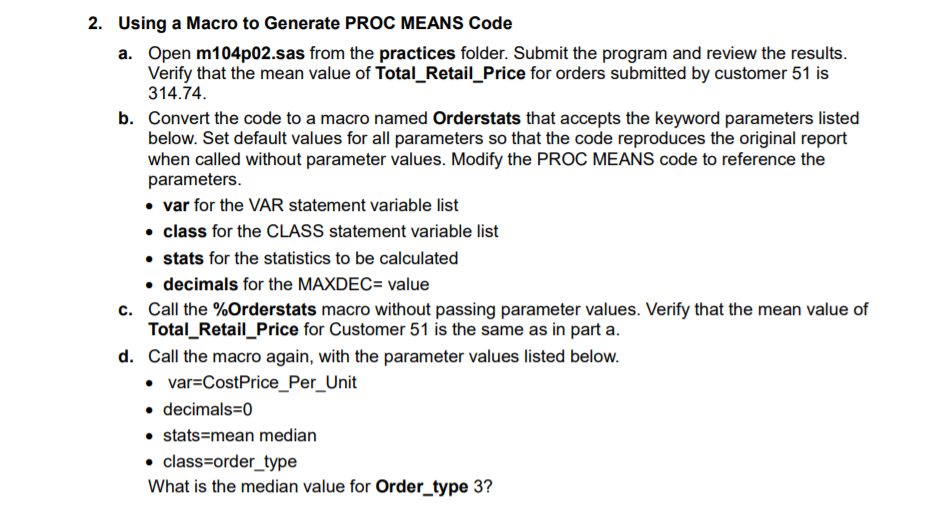 Level 1 1. Defining and Using a Macro with Parameters | Chegg.com