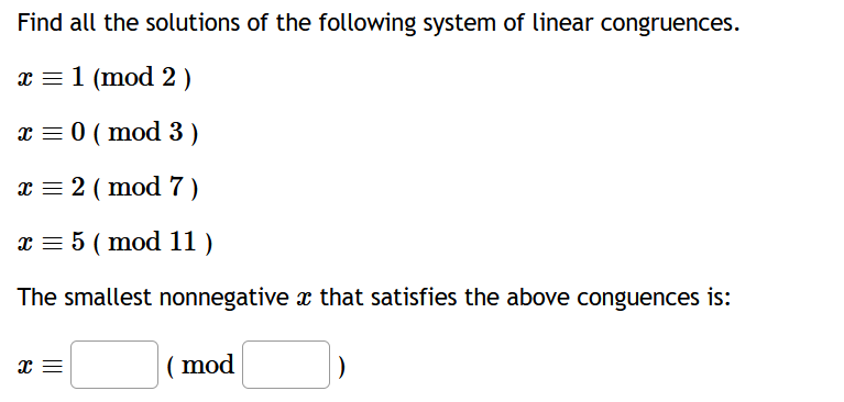 Solved Find all the solutions of the following system of | Chegg.com