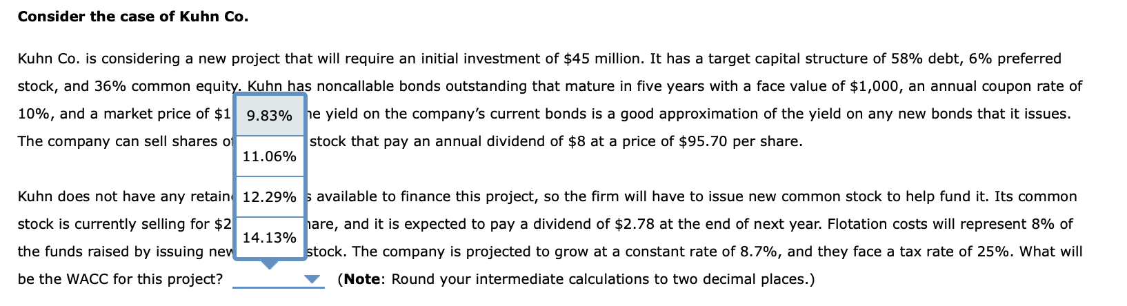 Solved 6. Solving for the WACC The WACC is used as the | Chegg.com