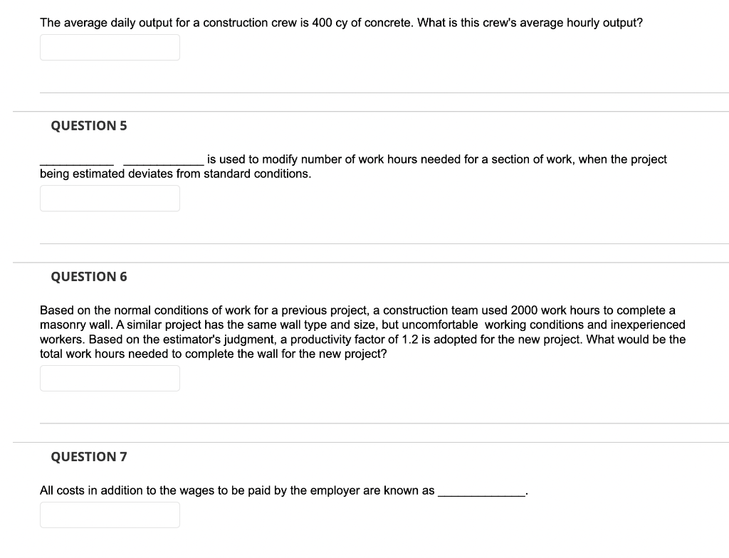 The average daily output for a construction crew is | Chegg.com