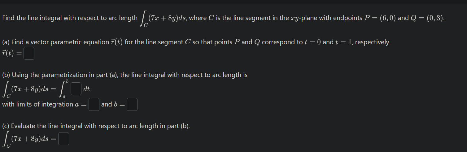 Solved Find the line integral with respect to arc length | Chegg.com