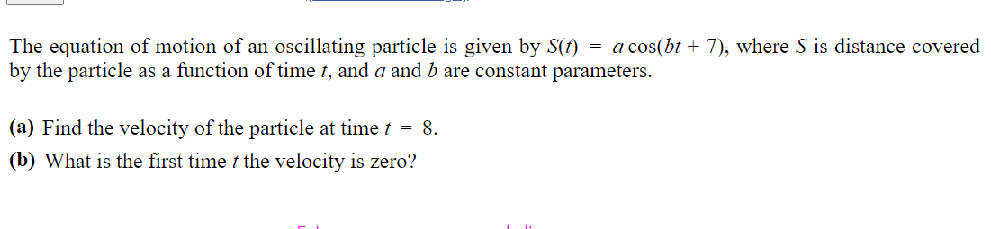 Solved The equation of motion of an oscillating particle is | Chegg.com