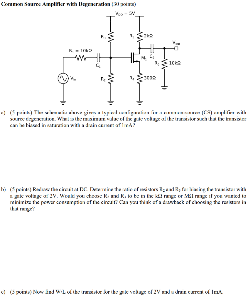 Solved Large signal analysis VGS = Vi - Id * R4 Id = | Chegg.com