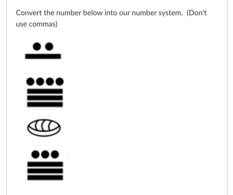 Solved convert the mayan number into our number | Chegg.com