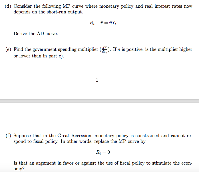Solved Problem 1: Consider the following GDP equation, | Chegg.com