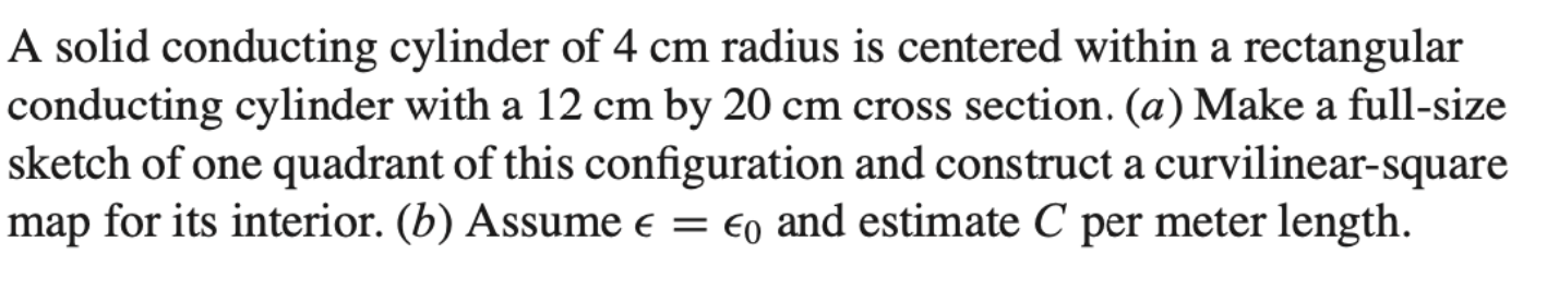 Solved A solid conducting cylinder of 4 cm radius is | Chegg.com