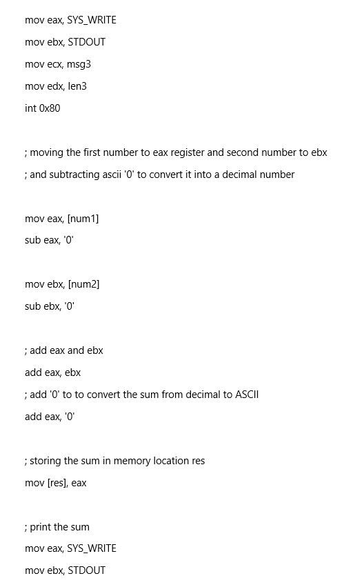 Solved The following example will ask two digits from the | Chegg.com