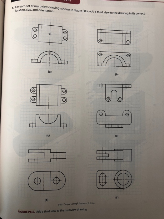Solved For each set of multiview drawings shown in Figure | Chegg.com