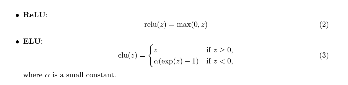 Solved • ReLU: relu(x) = max(0, 2) = (2) • ELU: 2 elu(2) = - | Chegg.com