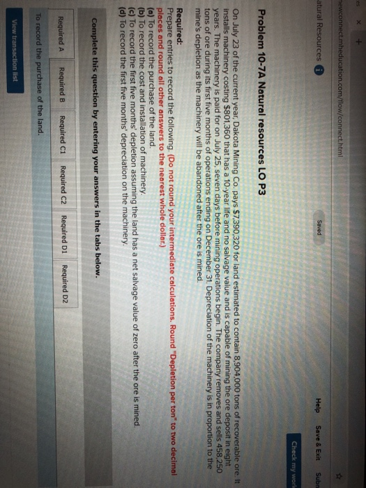 Solved ct.mheducati /flow/connect.html Help Save&Exit Subn | Chegg.com