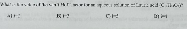 Solved What is the value of the van't Hoff factor for an | Chegg.com