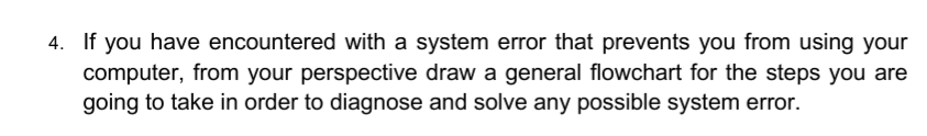 Solved 4. If you have encountered with a system error that | Chegg.com