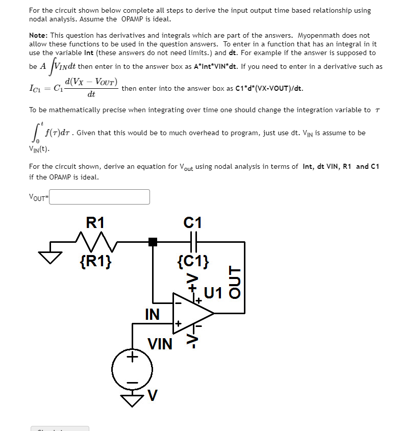 Solved For the circuit shown below complete all steps to | Chegg.com