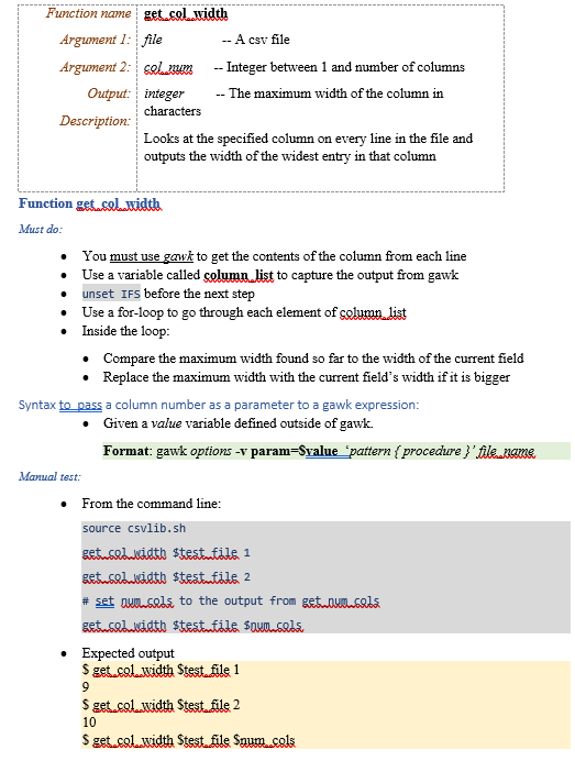 Solved Library file description - Write a library file | Chegg.com