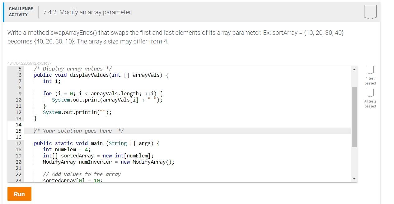 Solved \begin{tabular}{l|l} CHALLENGE & 7.4.2: Modify an | Chegg.com Solved \begin{tabular}{l|l} CHALLENGE & 7.4.2: Modify an | Chegg.com